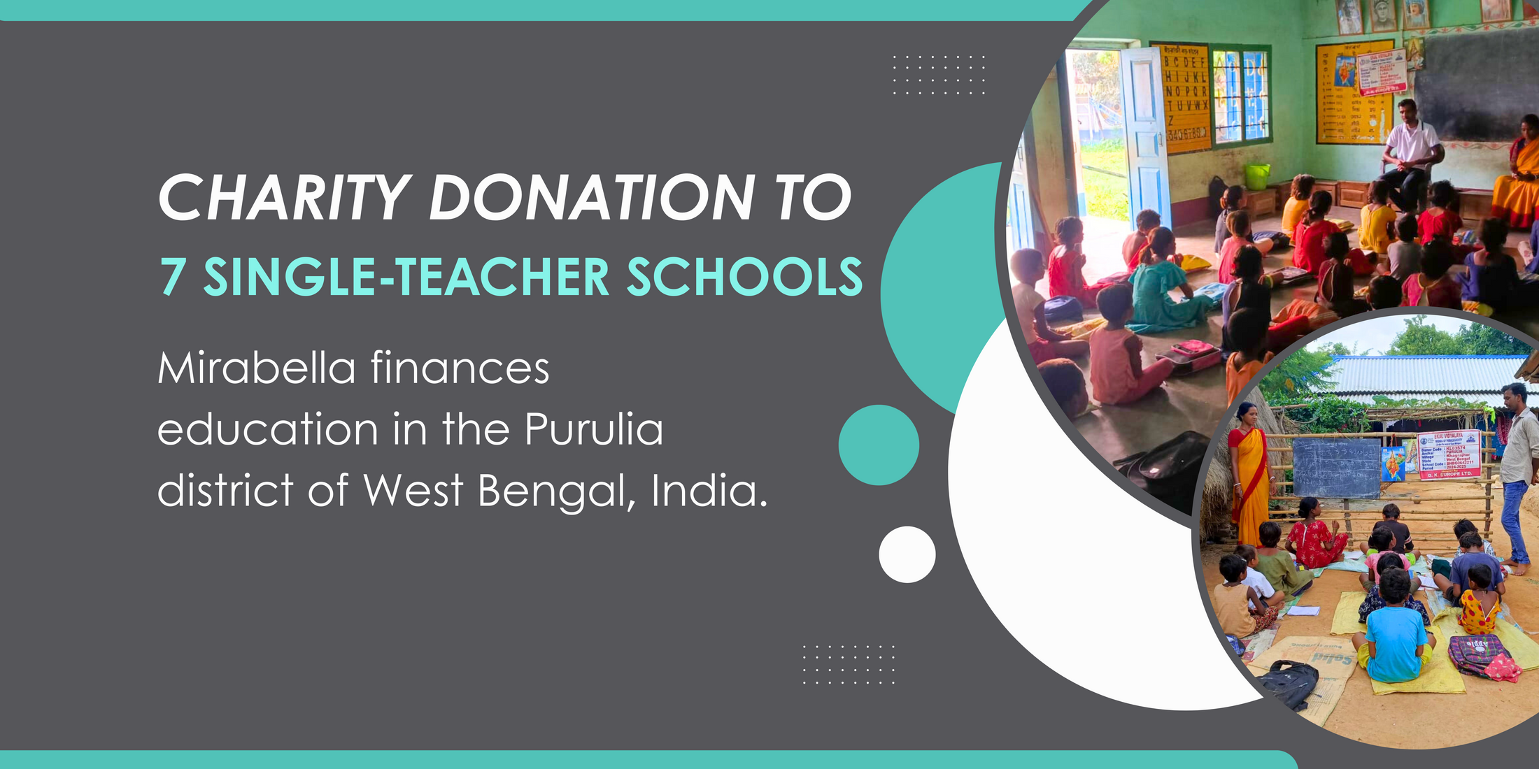 Charity Donation to Run 7 Singe Teacher Schools in India - Mirabella Workwear